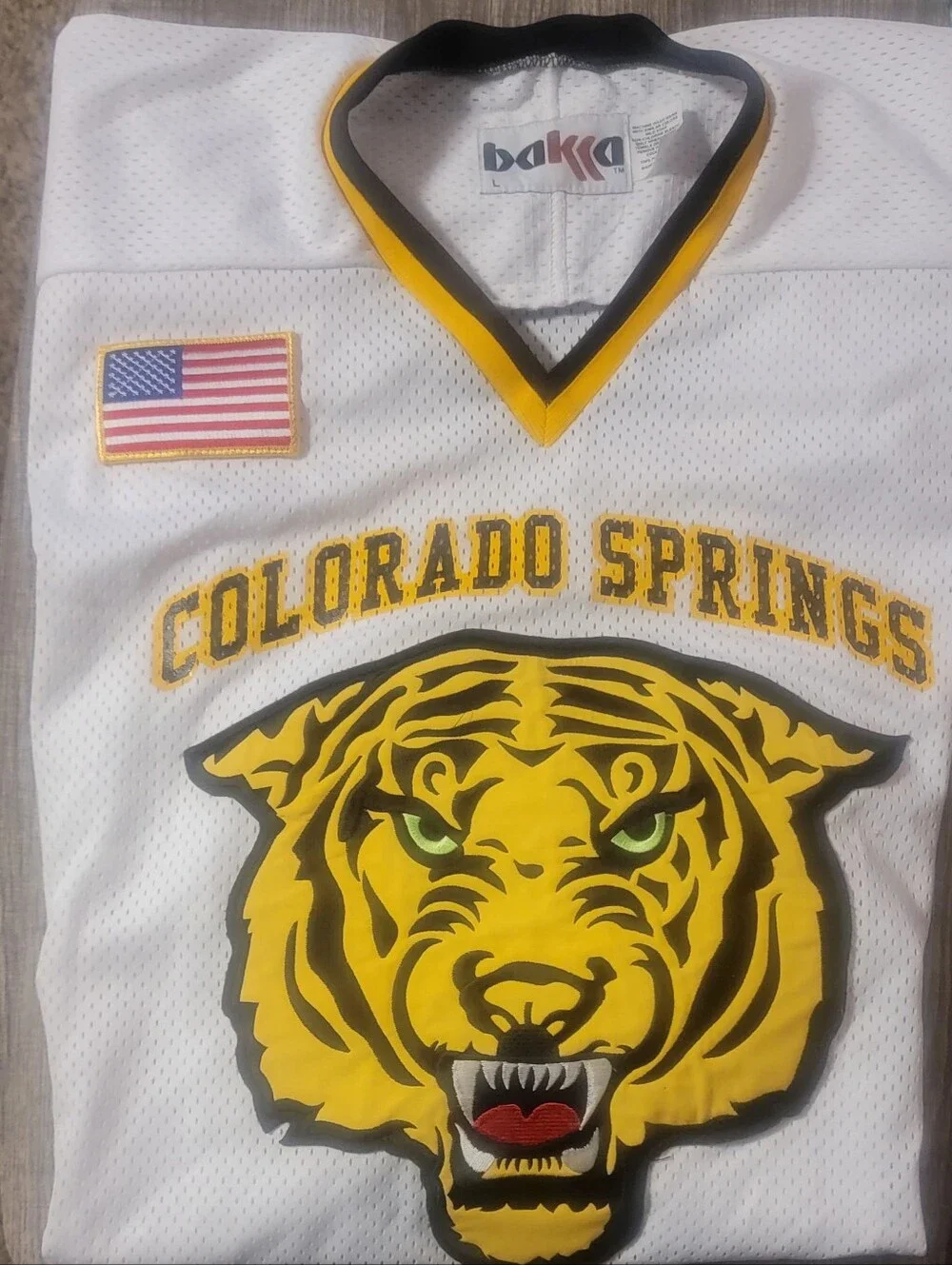 Bakka | Other | Bakka Colorado Springs Tigers White Jersey With Black ...